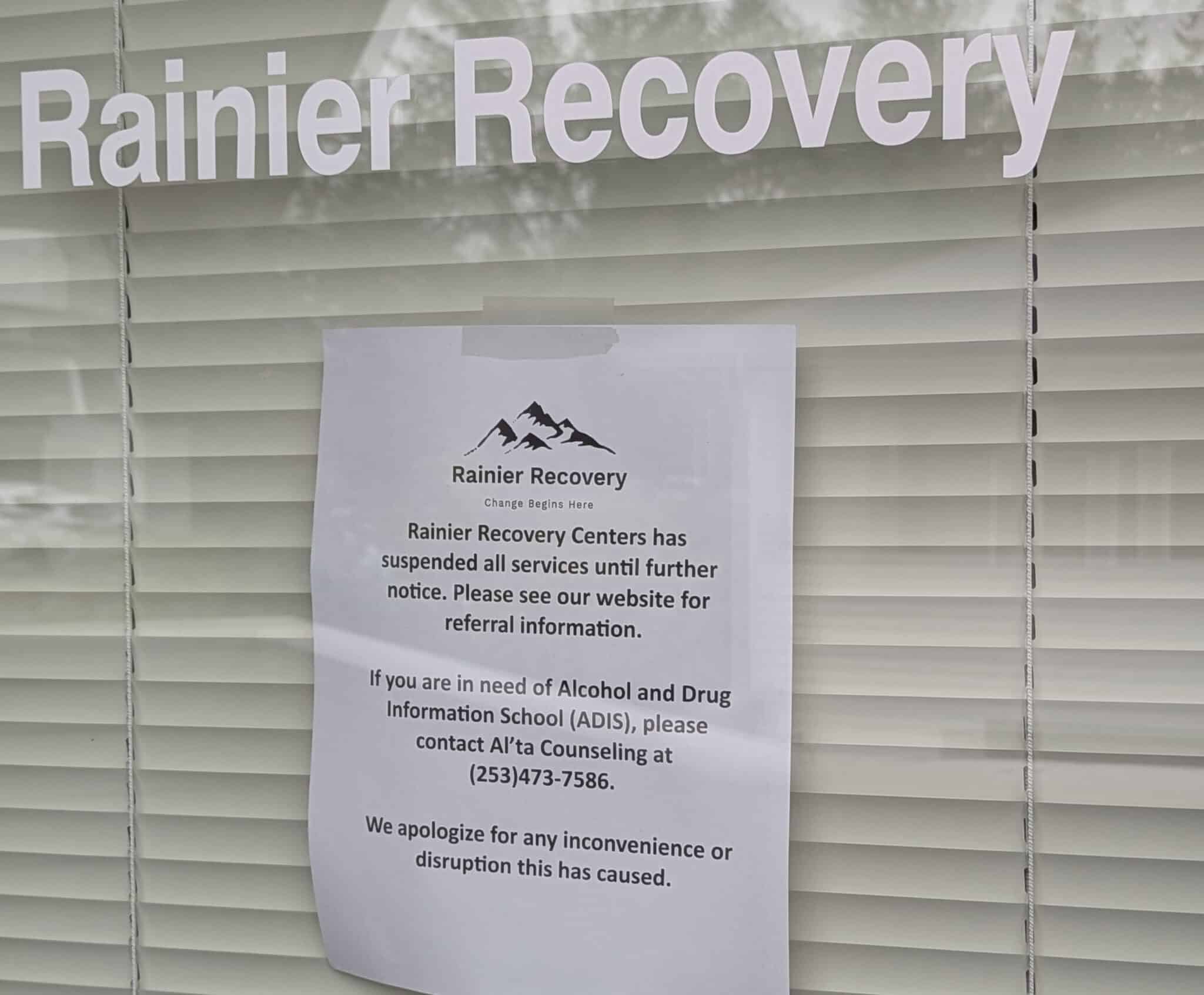 Rainier Recovery to reopen, but will be on probation for at least 10 ...