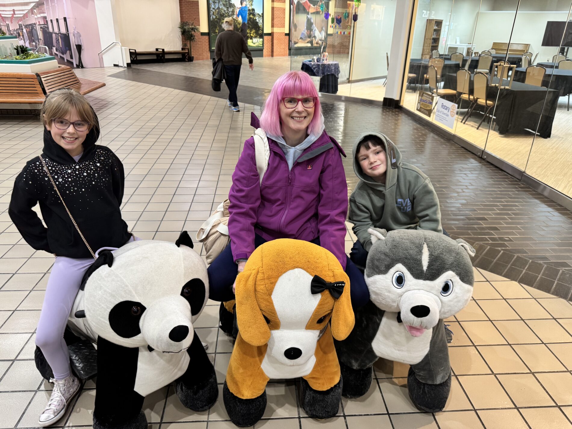 Two in Tow & On The Go | Plush animal scooters at the Kitsap Mall - Gig ...