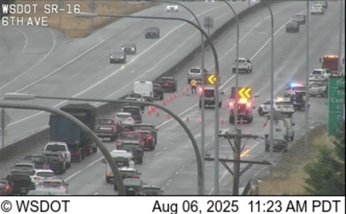 Six injured in collision that backed up Highway 16 traffic - Gig Harbor ...