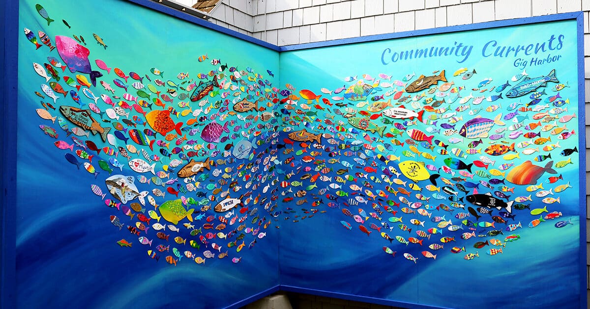 Community Currents mural brings some big fish to Harborview Drive - Gig ...